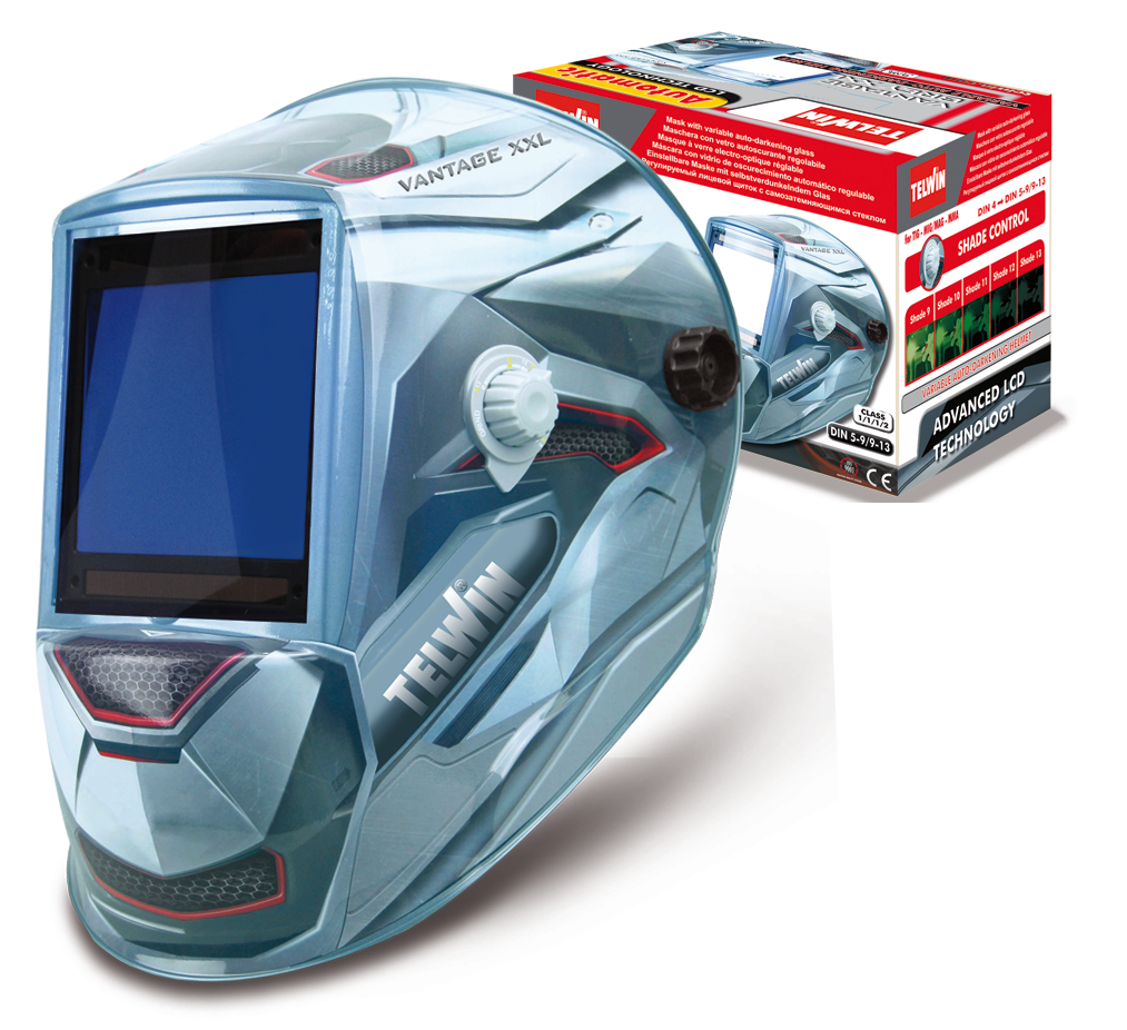 Welding Helmet -Telwin Blue — Equip My Shop